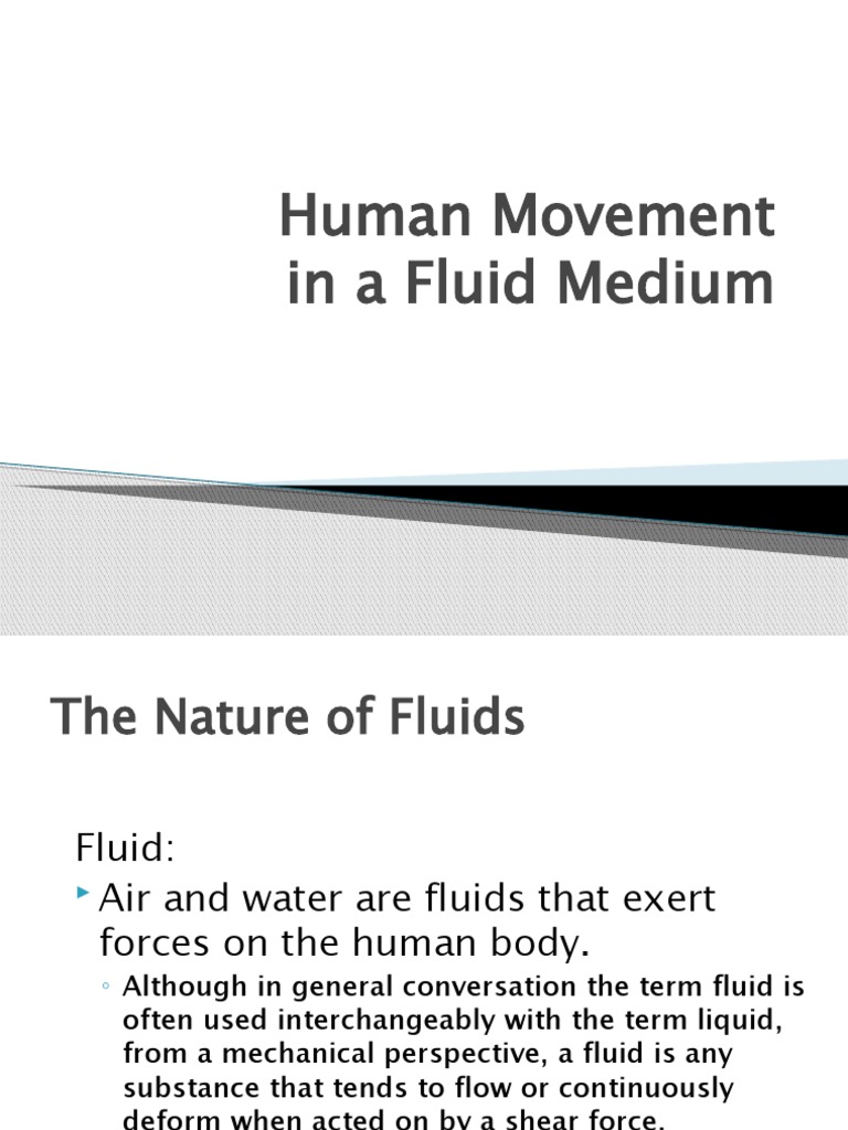 Fluid Dynamics and Human Movement | PDF | Buoyancy | Drag (Physics)