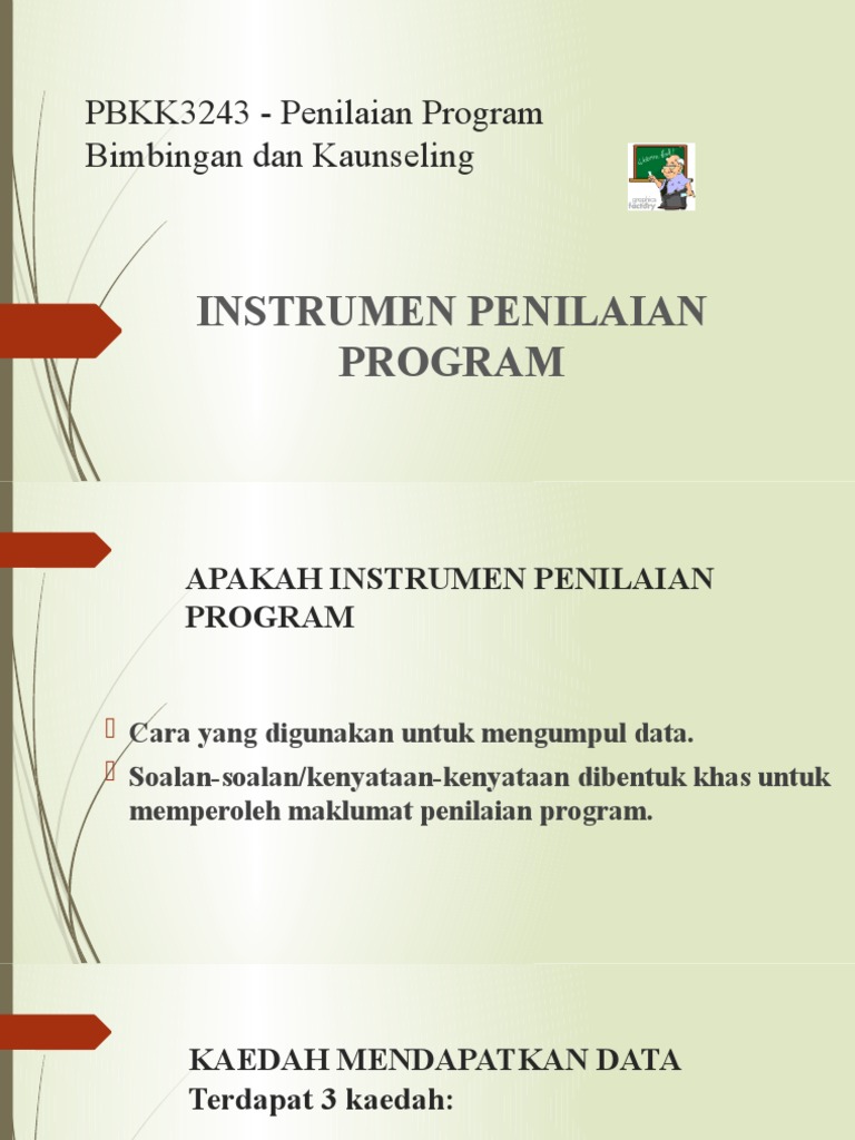 Minggu 9 - Instrumen Penilaian Program | PDF | Karier & Perkembangan
