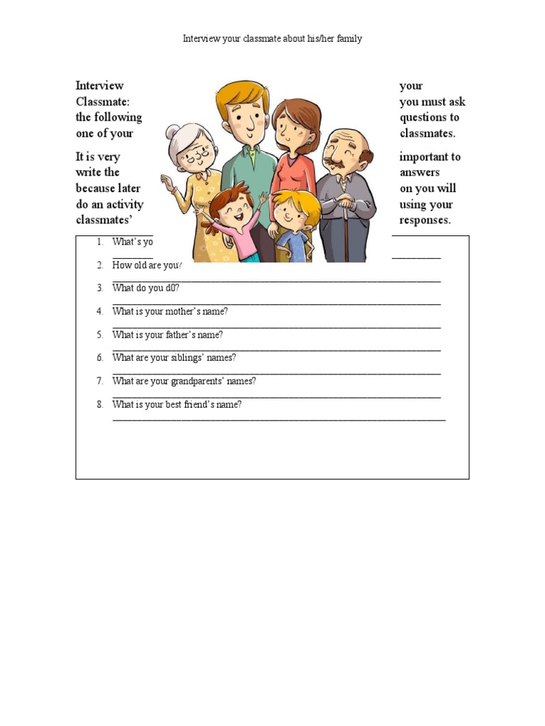 Interview Your Classmate | PDF