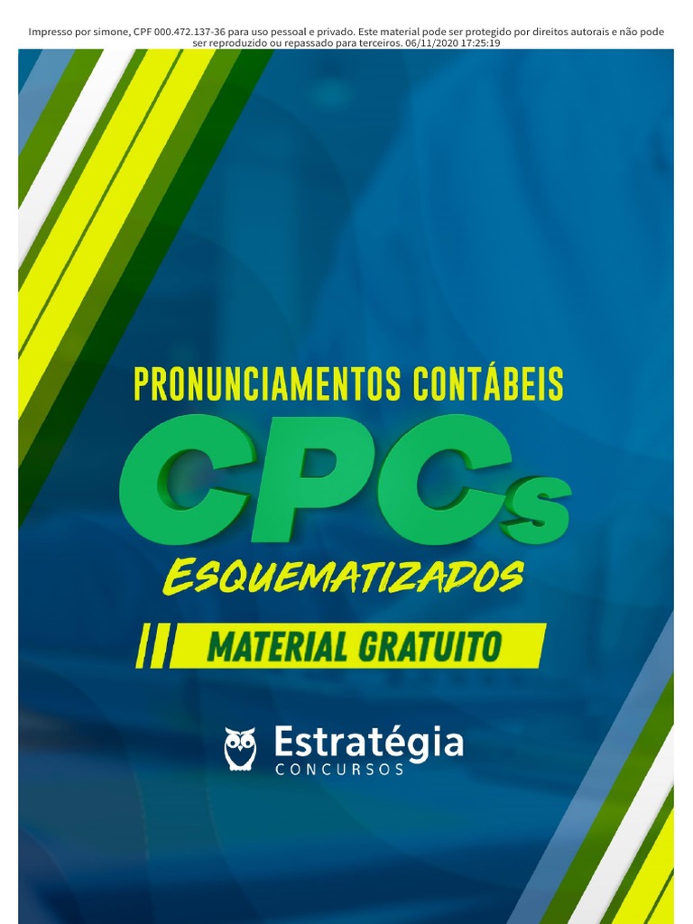 CPC Esquematizado | PDF | Contabilidade | Fluxo de caixa