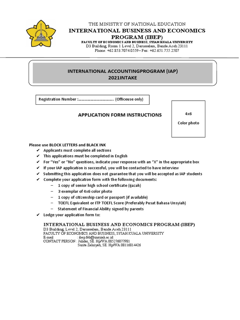 Iap Application Form 2021 | PDF | Test Of English As A Foreign Language