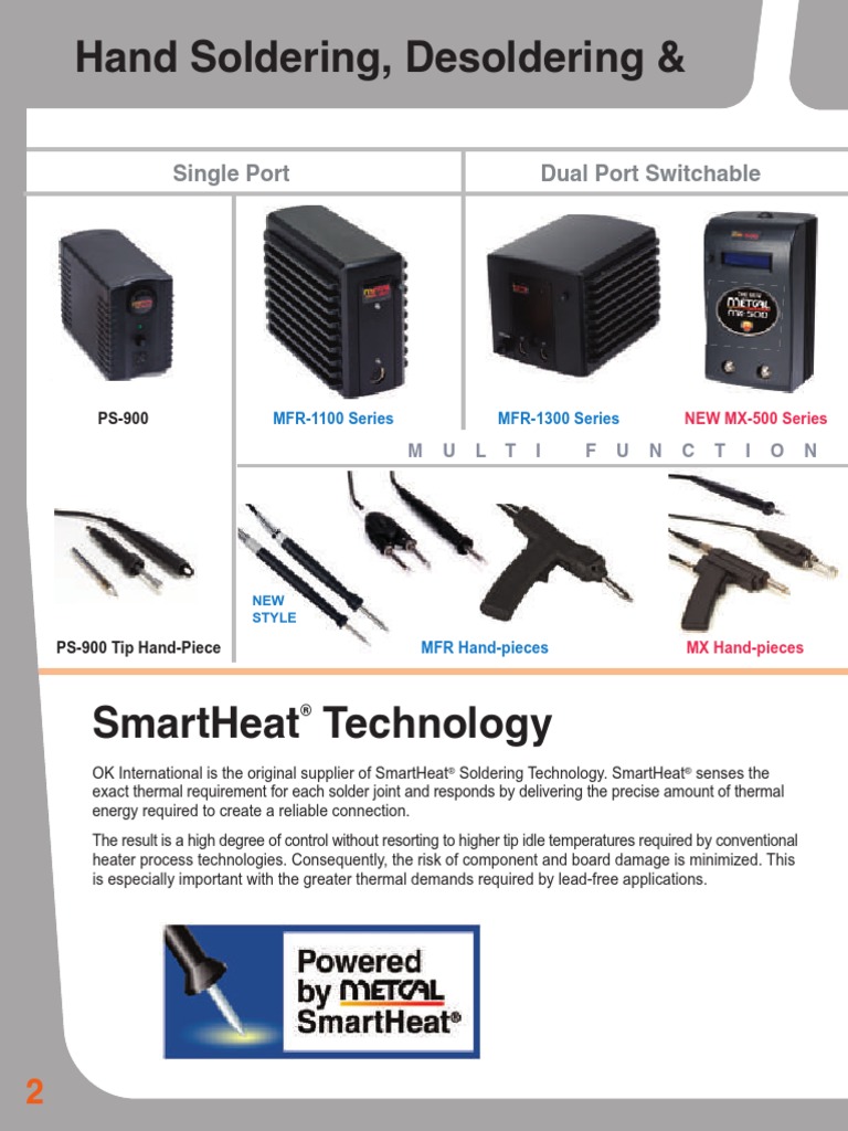 Metcal Soldering Tips and Tweezers | PDF | Soldering | Power Supply