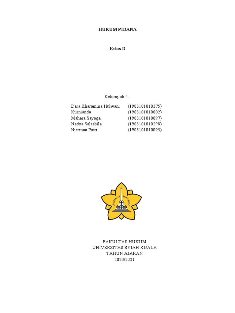 HUKUM PIDANA Kel 4 | PDF