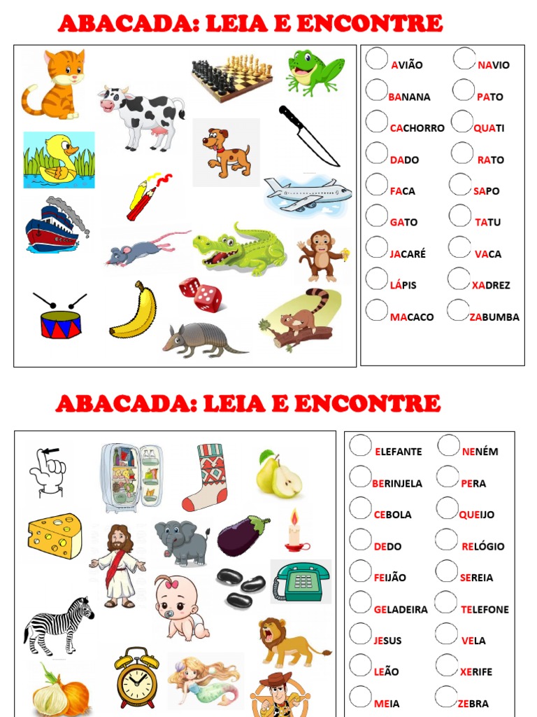 ABACADA Leia e Encontre | PDF