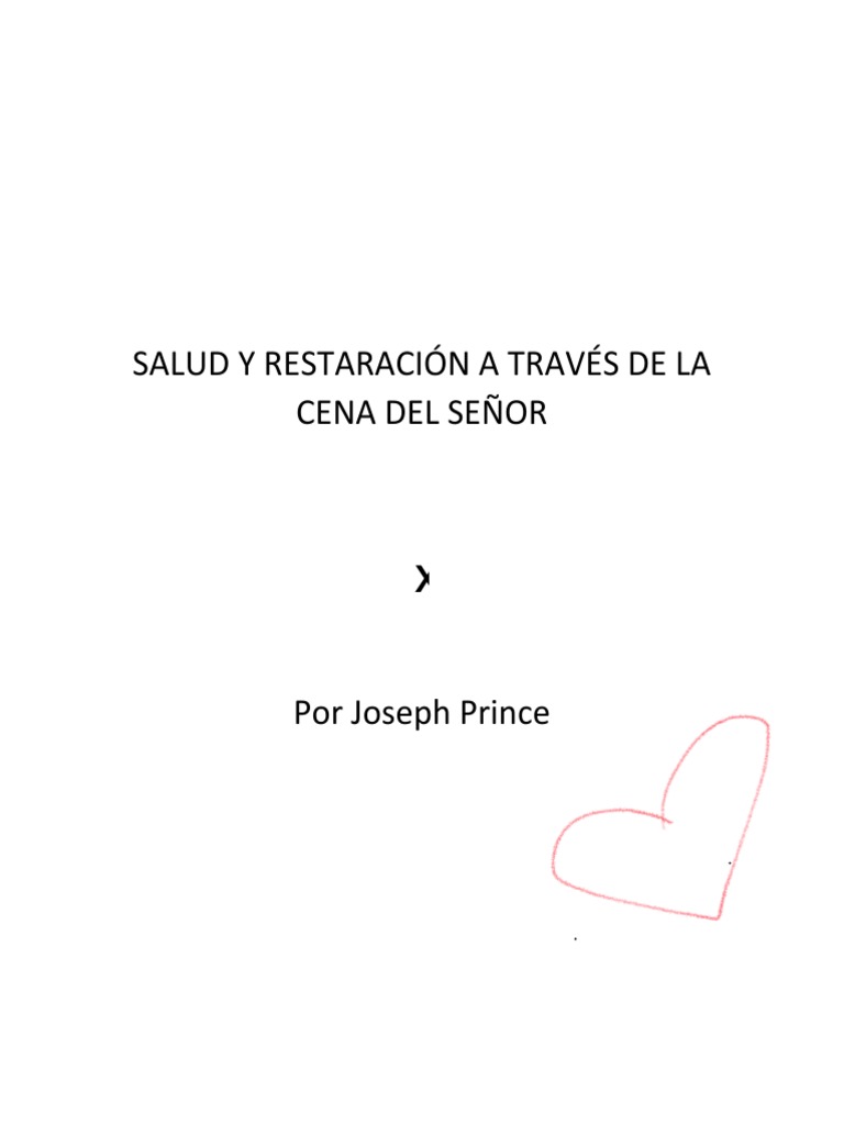 Salud y Restauración en la Cena del Señor | PDF | eucaristía | Jesús