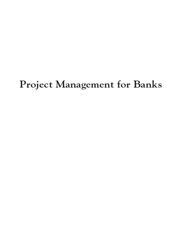 Project Management For Banks | PDF | Money Laundering | Project Management