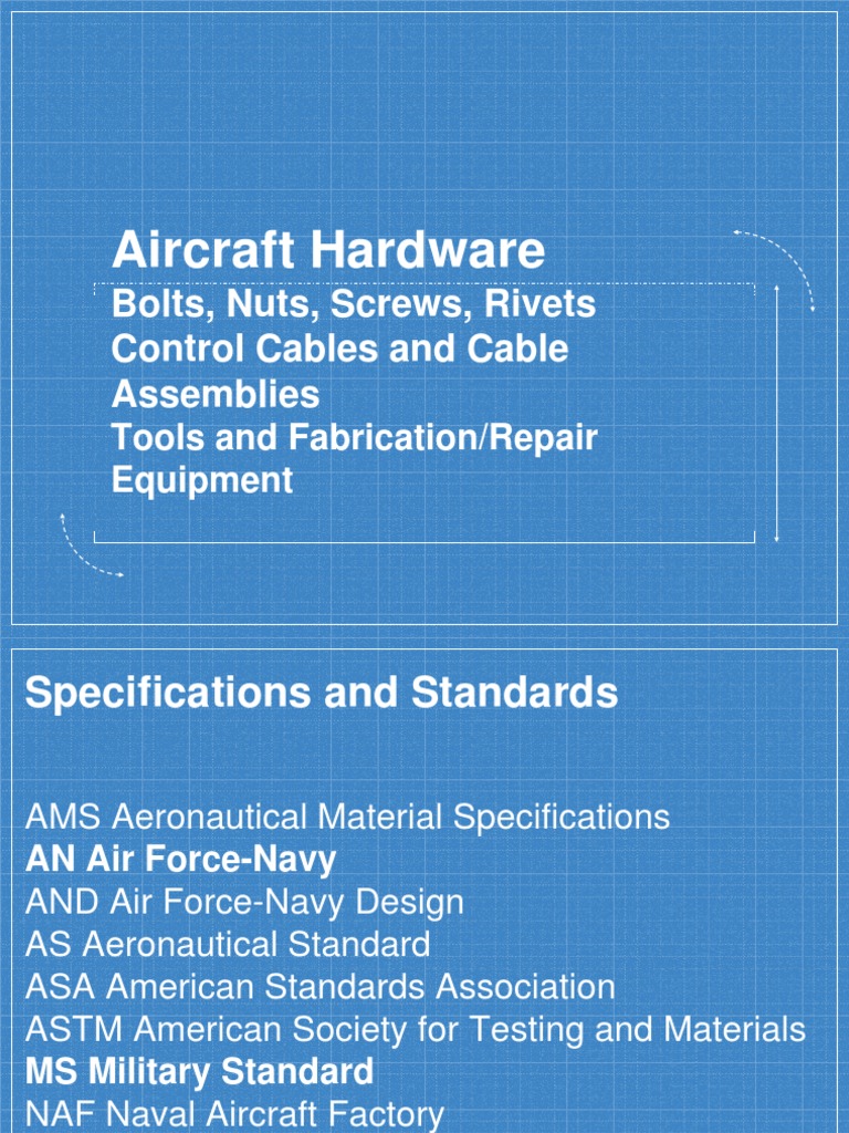 Aircraft Hardware | PDF | Rivet | Screw