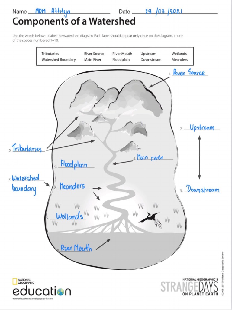 Watershed labeling activity | PDF