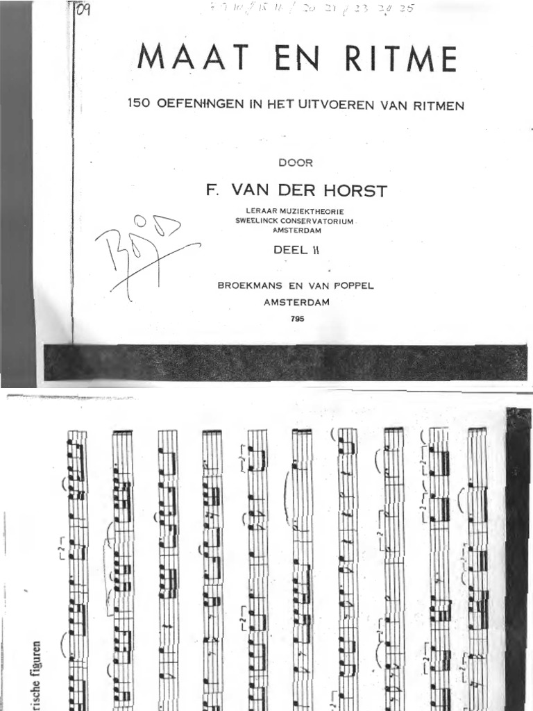 Van Der Horst, Maat en Ritme II | PDF