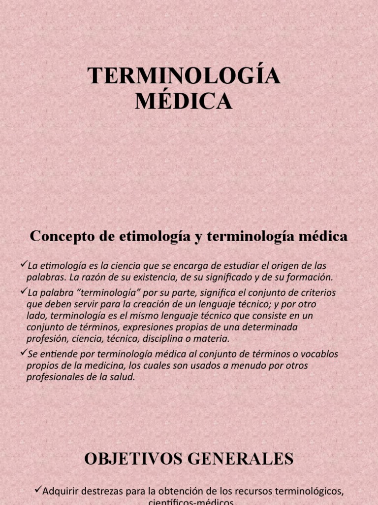 Definición de Terminología Médica | PDF | Palabra