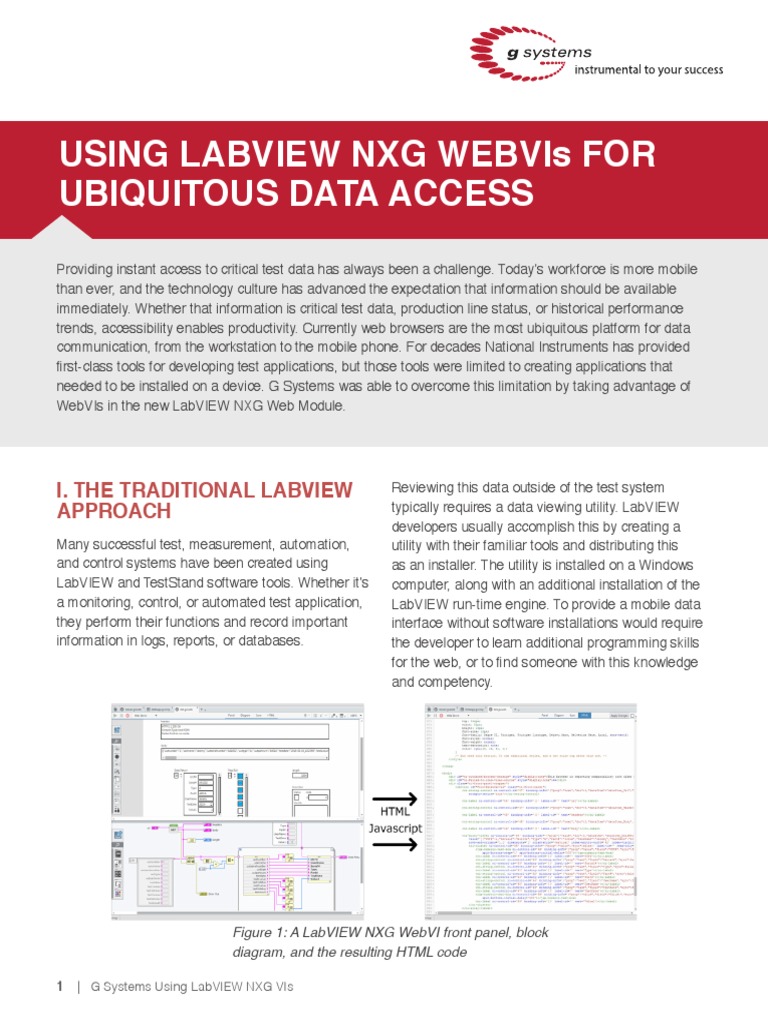 G Systems LabVIEW NXG Web Final Version | PDF | World Wide Web | Internet & Web