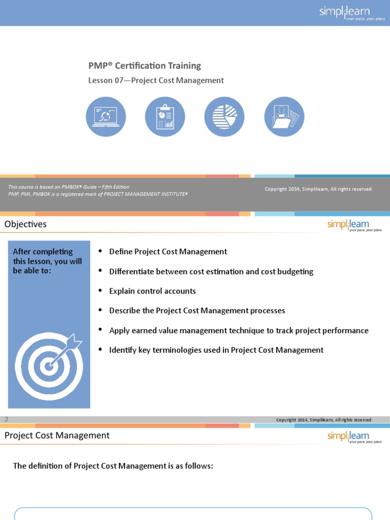 Lesson 7 - PMP - Prep - Project Cost - V3 | PDF | Project Management | Depreciation