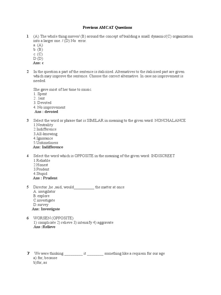 1 50 Amcat Questions | PDF