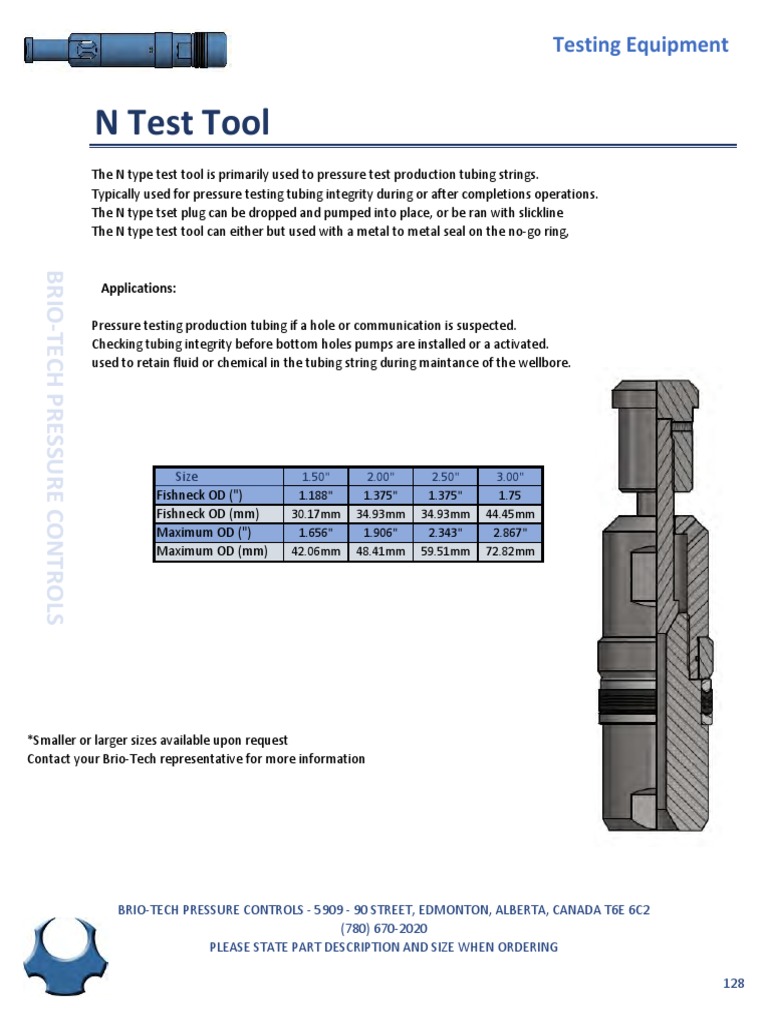 N Test Tool Brio Tech Catalog Revised 1.01 S 119 | PDF