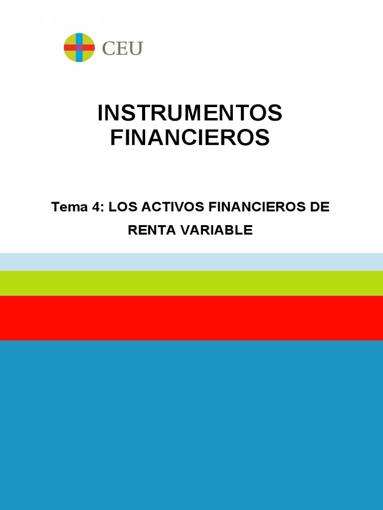 TEMA 4. LOS ACTIVOS FINANCIEROS DE RENTA VARIABLE (Texto) | PDF | Bolsa ...