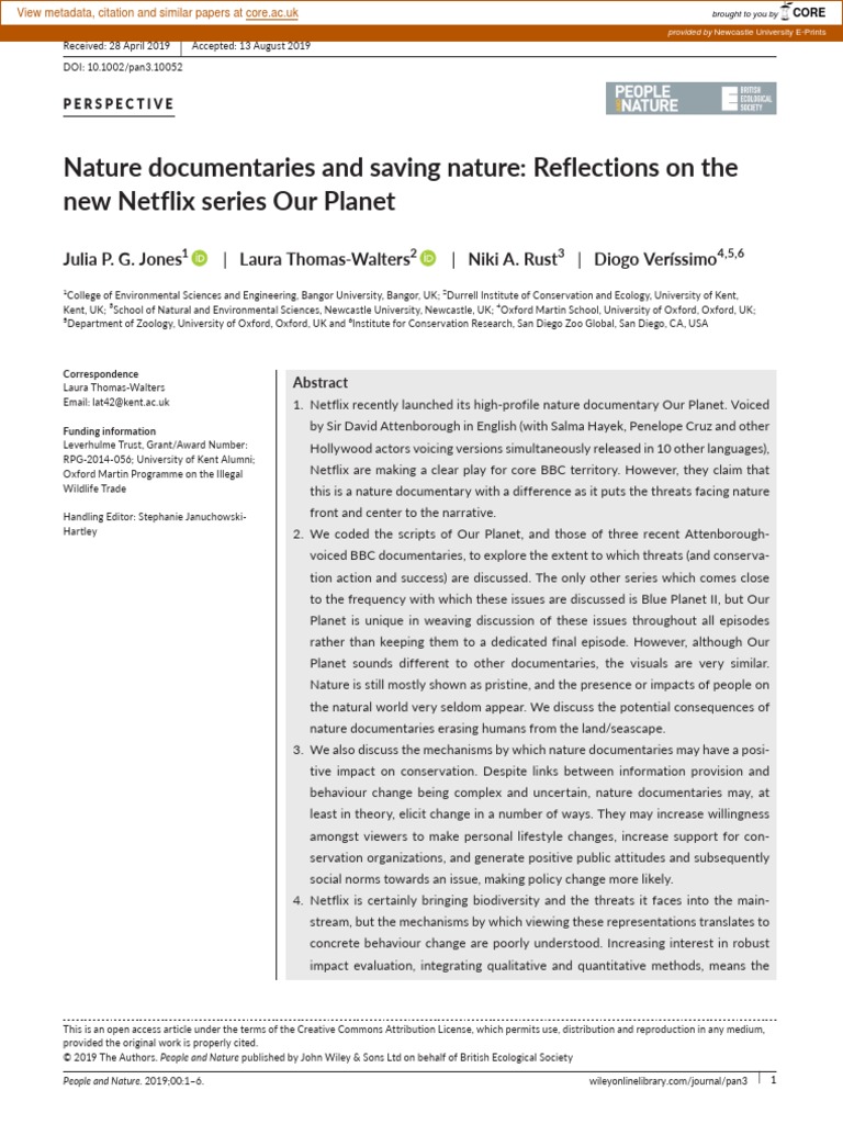 Nature Documentaries and Saving Nature: Reflections On The New Netflix ...