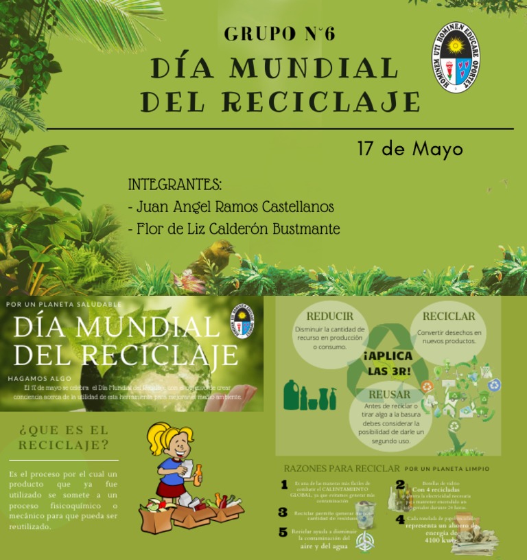 Dia Mundial Del Reciclaje Corregido | PDF | Reciclaje | Residuos