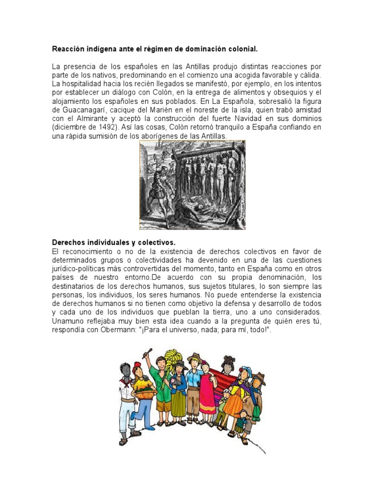 Reacción Indígena Ante El Régimen de Dominación Colonial | PDF ...