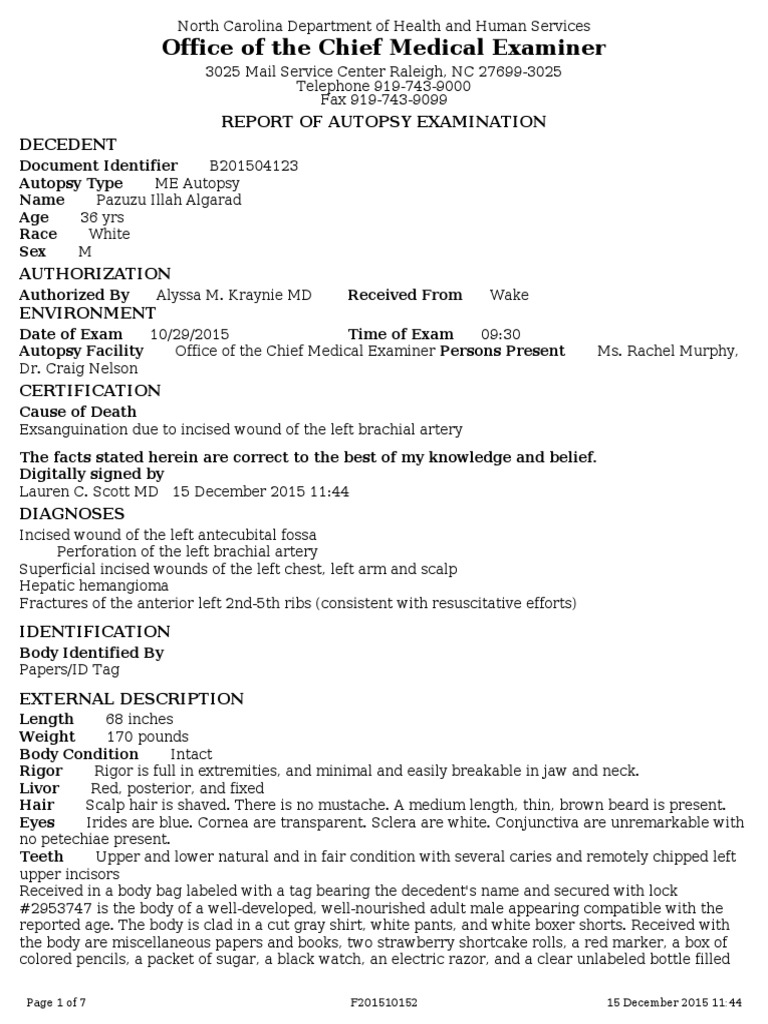 Autopsy of Pazuzu Algarad | PDF | Anatomical Terms Of Location | Lung