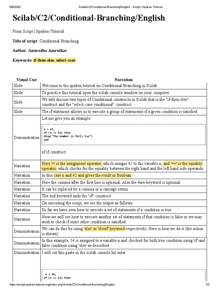 9.conditional Branching | PDF | Computer Engineering | Software Development