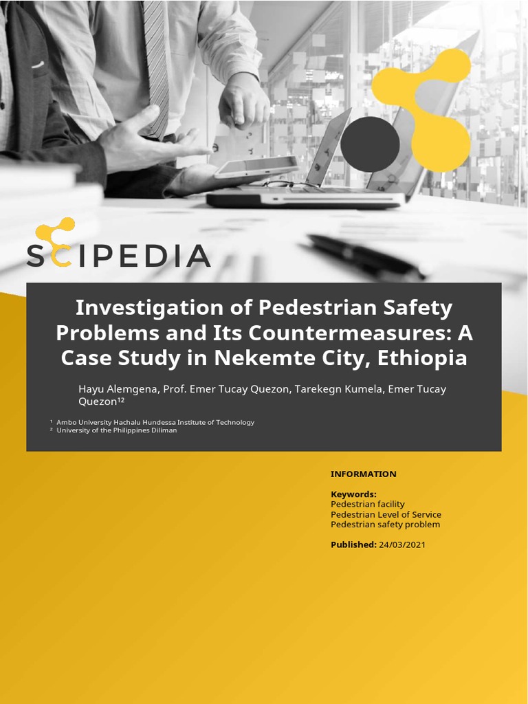 Investigation of Pedestrian Safety Problems and Its Countermeasures ...