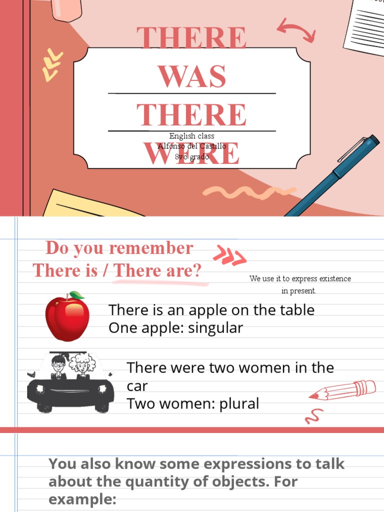 There WAS There Were: English Class Alfonso Del Castillo 8vo Grado ...