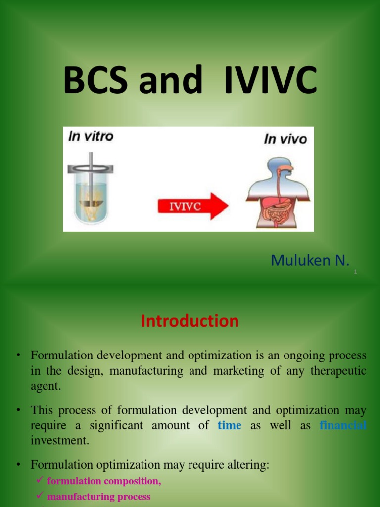 BCS & Iviv C | PDF | Bioavailability | Pharmaceutical Formulation