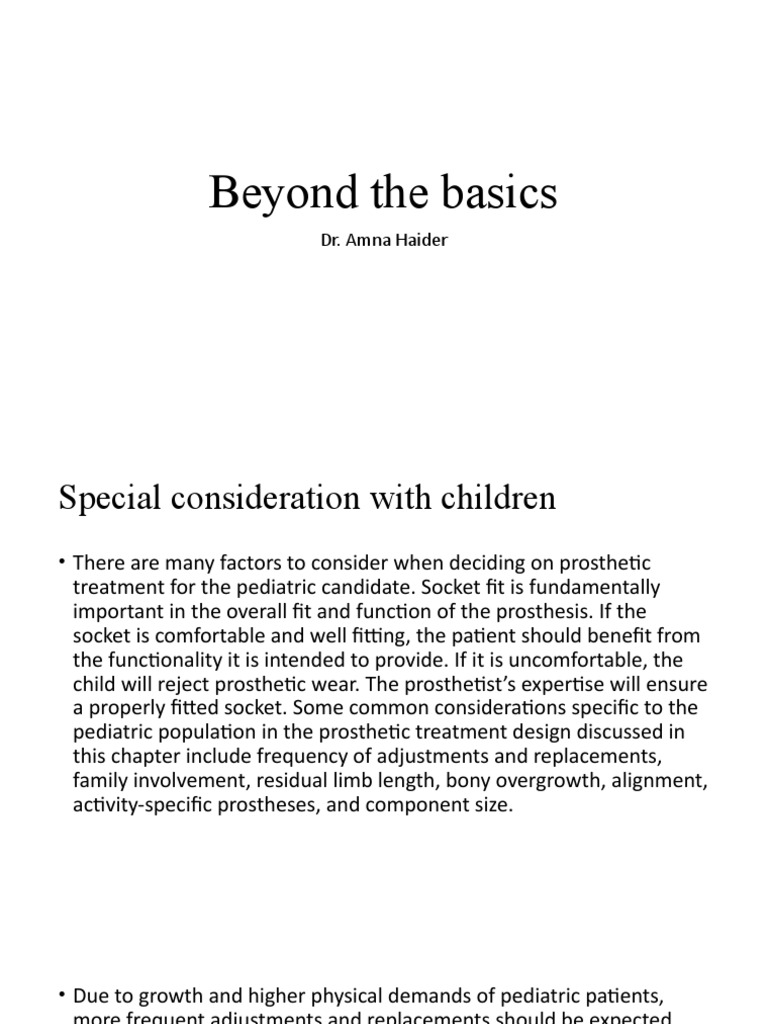 Beyond The Basics | PDF | Prosthesis | Medical Treatments