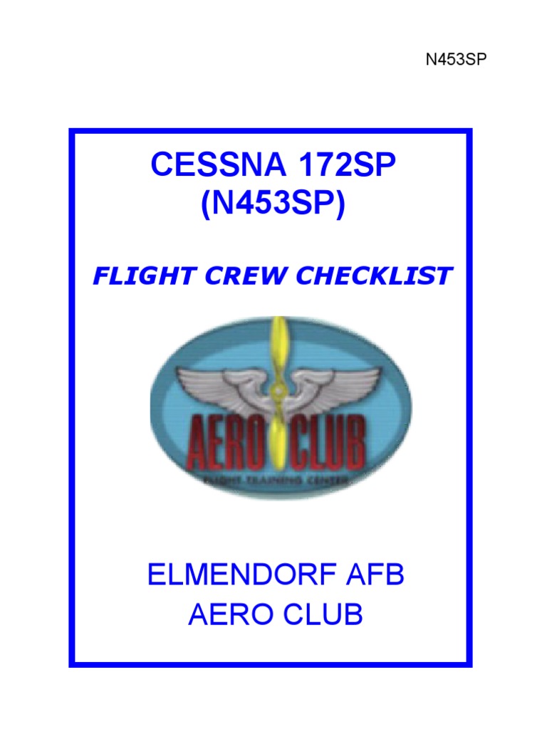 Checklist Cessna 172 SP | Takeoff | Landing Gear