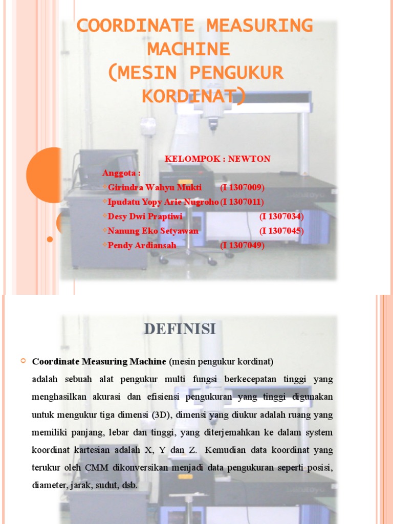 Presentasi Coordinate Measuring Machine CMM | PDF | Bisnis | Teknologi ...