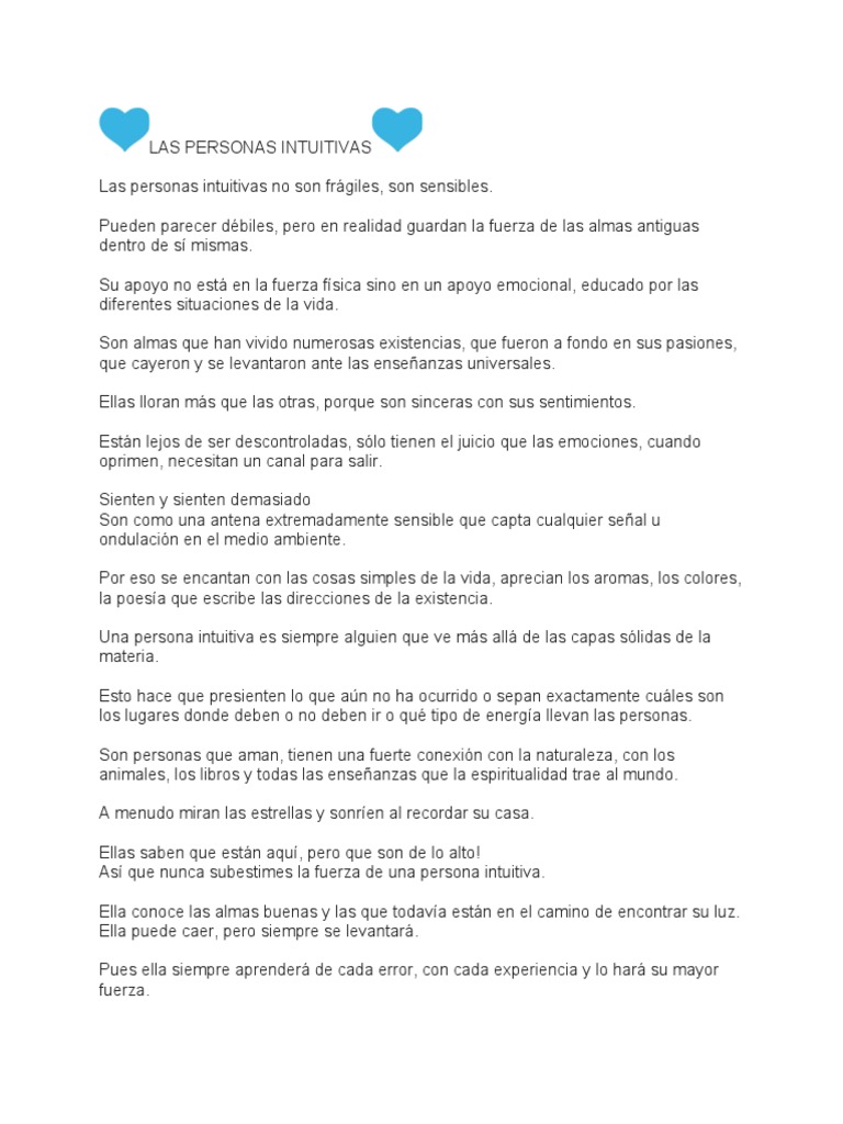 Las Personas Intuitivas | PDF