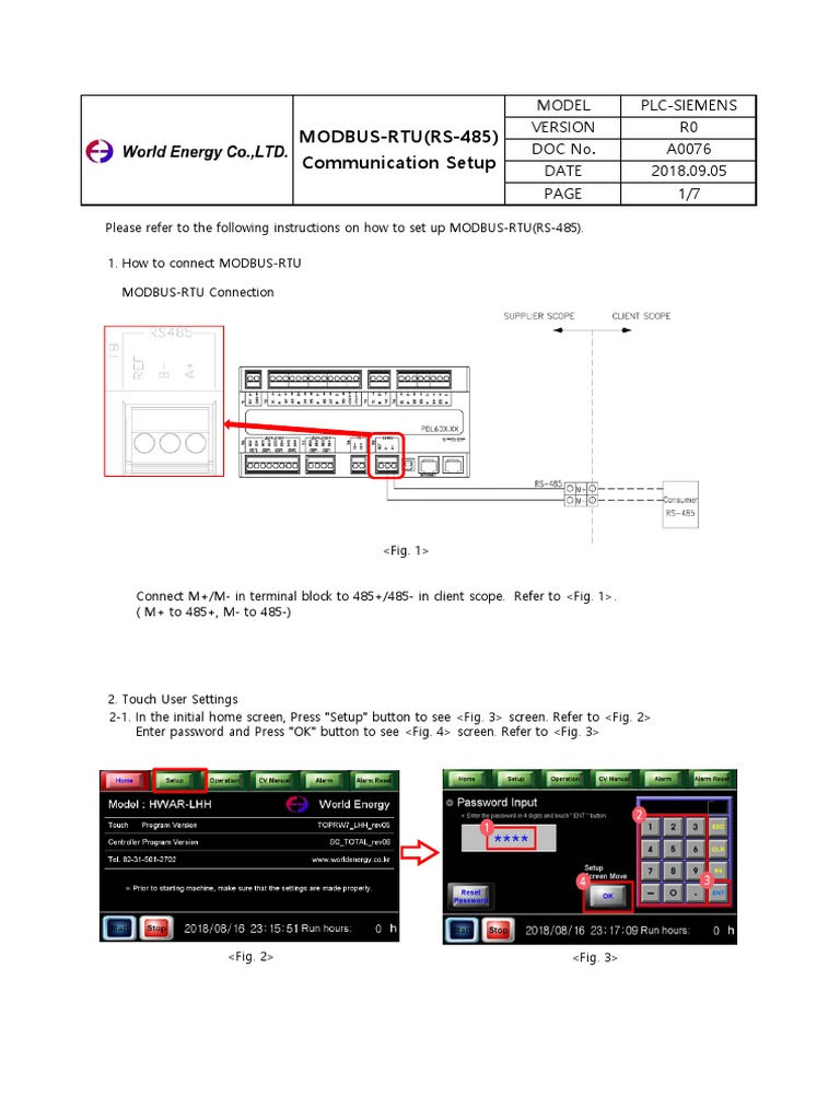 A0076 - MODBUS-RTU (RS-485) Communication Setup - E - Rev00 | PDF ...