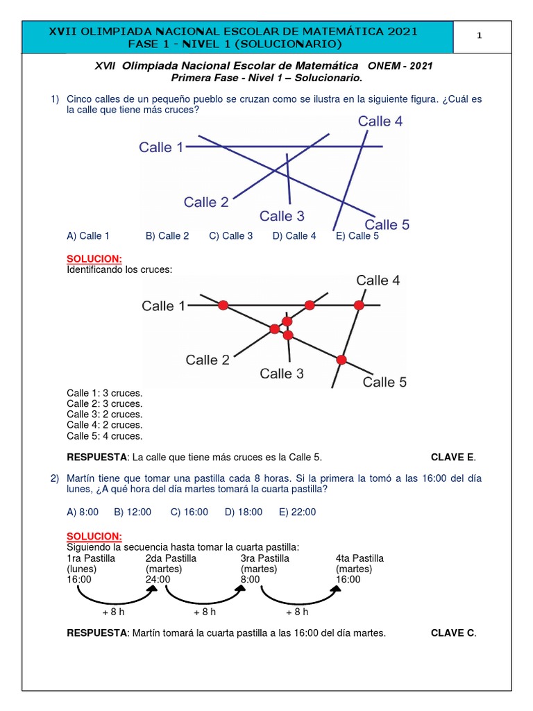 Solucionario ONEM 2017 F1N1 | PDF | Entero | Ecuaciones