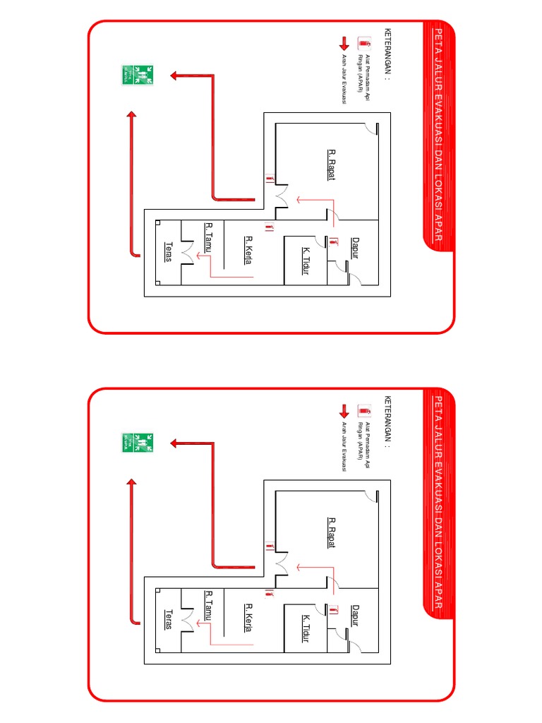 Denah APAR Dan Jalur Evakuasi Kantor Baula | PDF