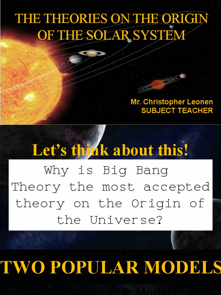 The Origin of The Solar System | PDF