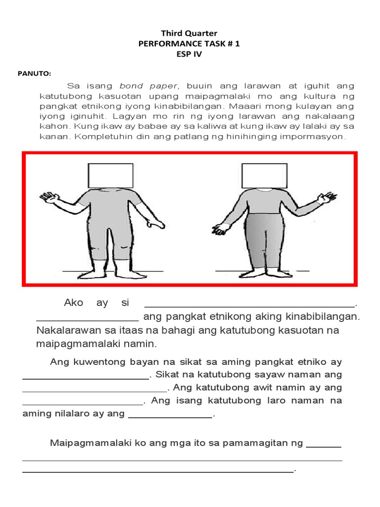 ESP4 Performance Task No.1 Q3 | PDF