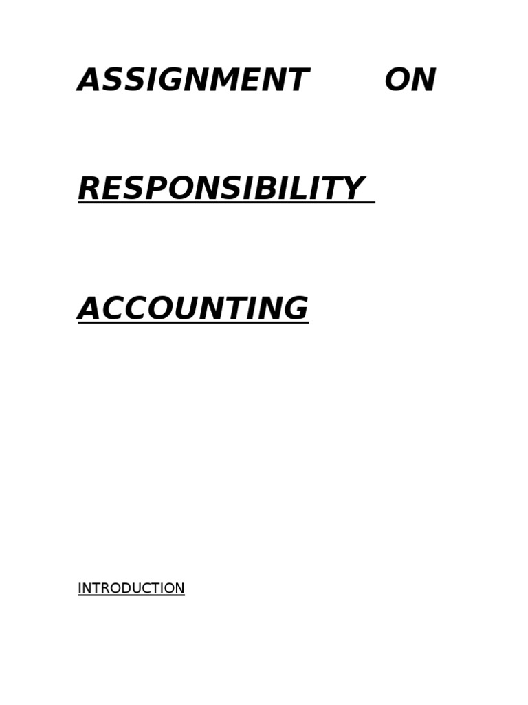 Responsibility Accounting Overview | PDF | Profit (Economics) | Revenue