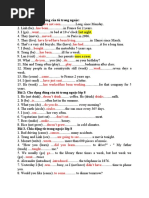 English Grammar Exercises - Verb + - Ing or To ... 1........... | PDF