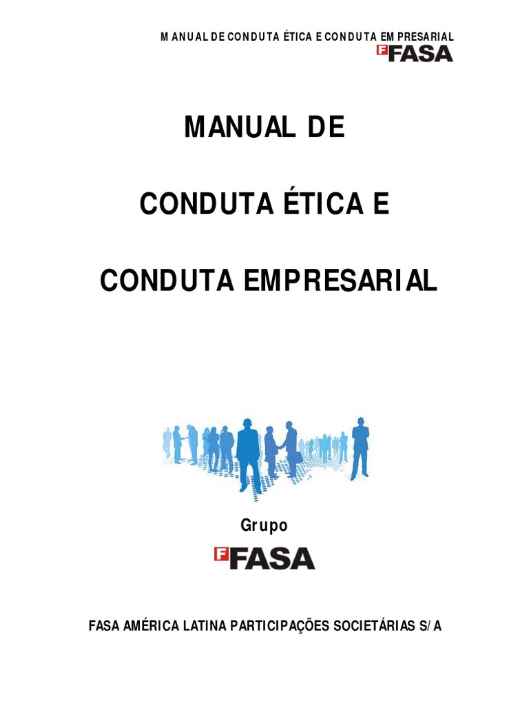 Manual De Conduta Etica E Empresarial Pdf Sindicato Gestão De