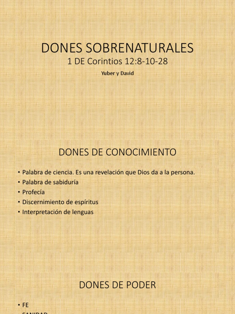 Dones Sobrenaturales | PDF
