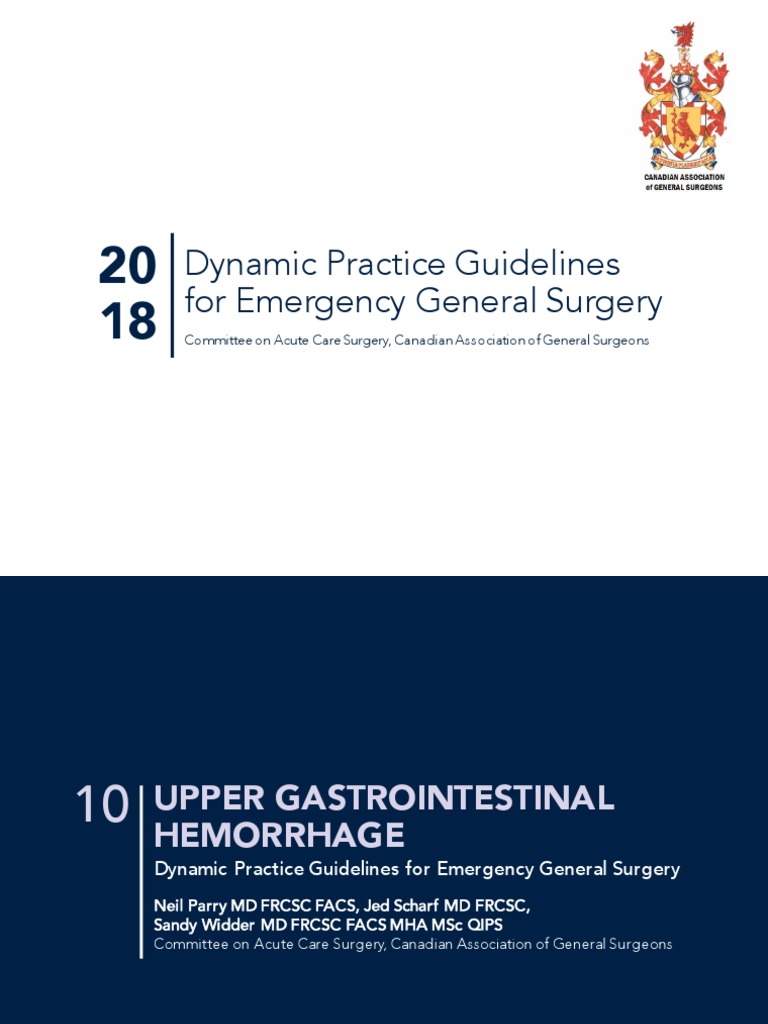Dynamic Practice Guidelines For Emergency General Surgery | PDF ...