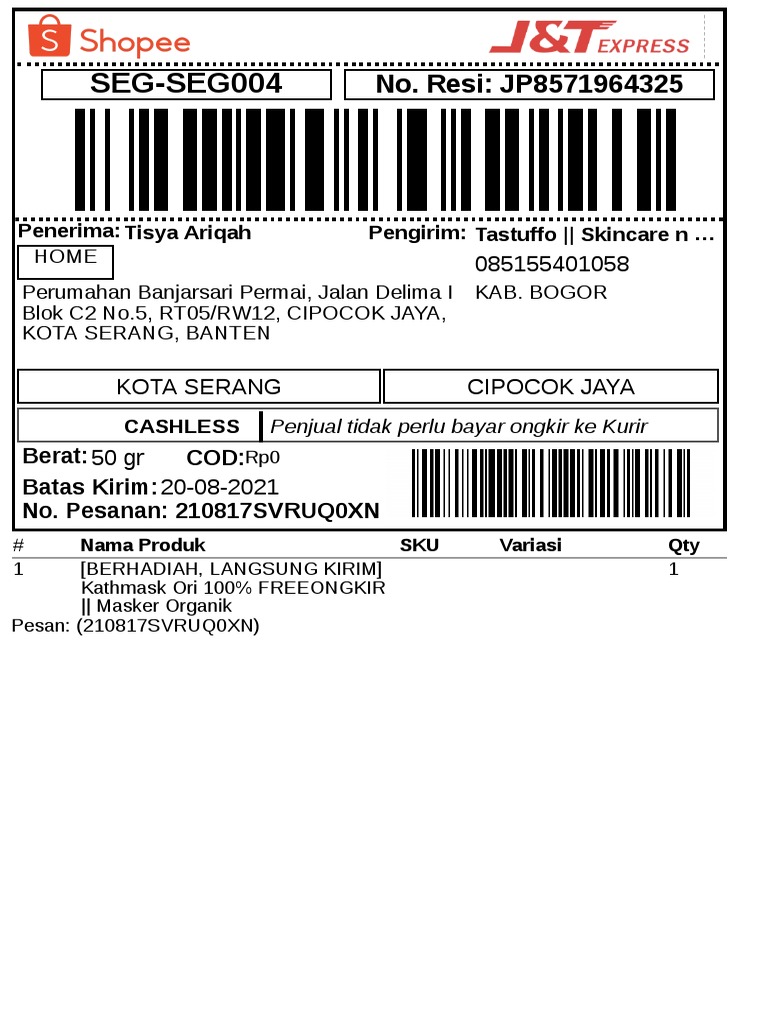 19 Agustus 2021 JNT 1 | PDF