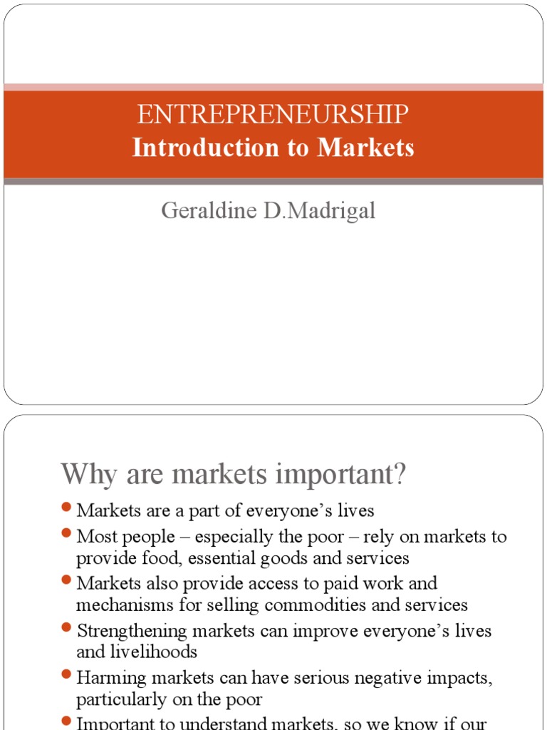 Week 3 Introduction To Markets | PDF | Market (Economics) | Prices