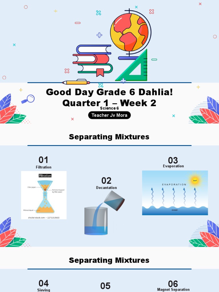 Good Day Grade 6 Dahlia! Quarter 1 - Week 2: Teacher JV Mora | PDF