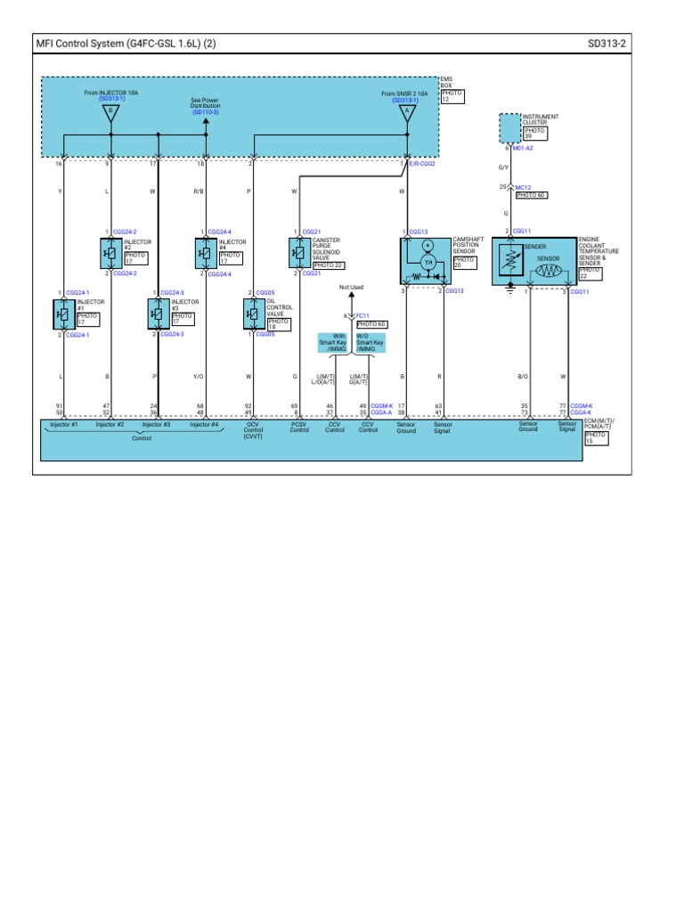SD313-2 MFI Control System (G4FC-GSL 1.6L) | PDF | Machines | Propulsion