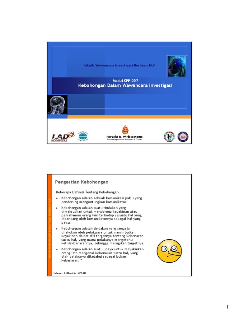 Microsoft PowerPoint - 007 - Kebohongan - Dalam - Interview | PDF