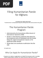 Sample of Humanitarian Parole Cover | PDF | Government | International Law