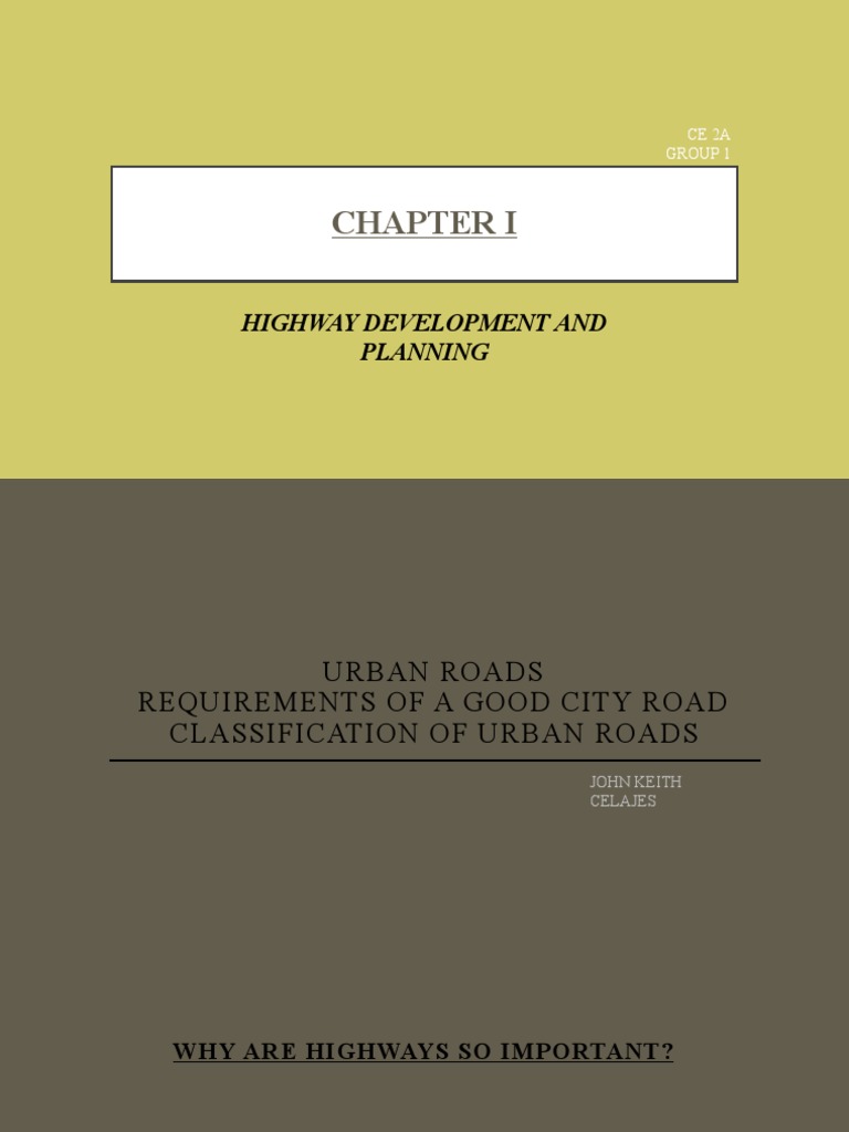 Urban Road Classification and Design | PDF | Road | Traffic
