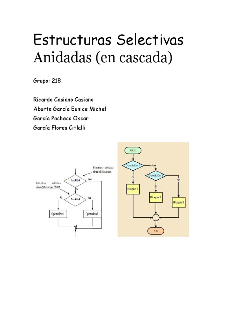 Estructuras Selectivas Anidadas | PDF