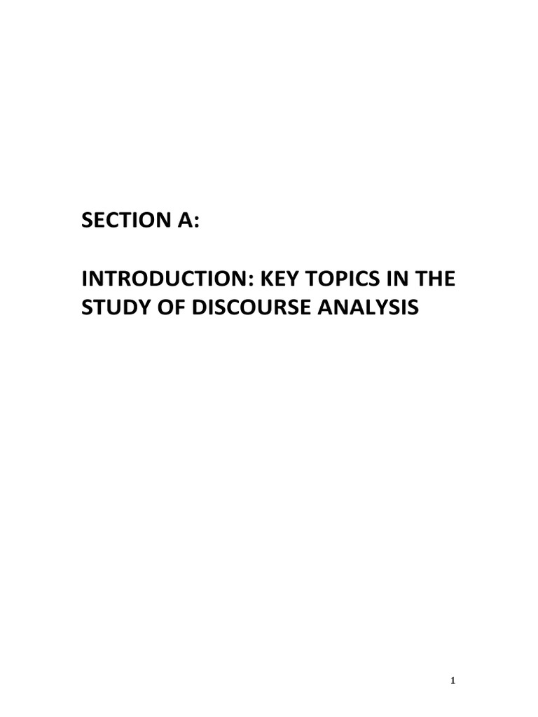 Introduction to Discourse Analysis | PDF | Linguistics | Discourse
